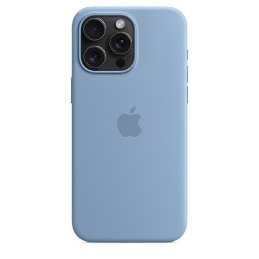 Buy Online iPhone 15 Pro Max Silicone Case with MagSafe - Winter Blue in Qatar- Tccq.com